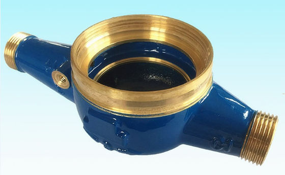 Brass Valve Controlled Water Meter Body , Heavy Duty Water Flow Meter Body